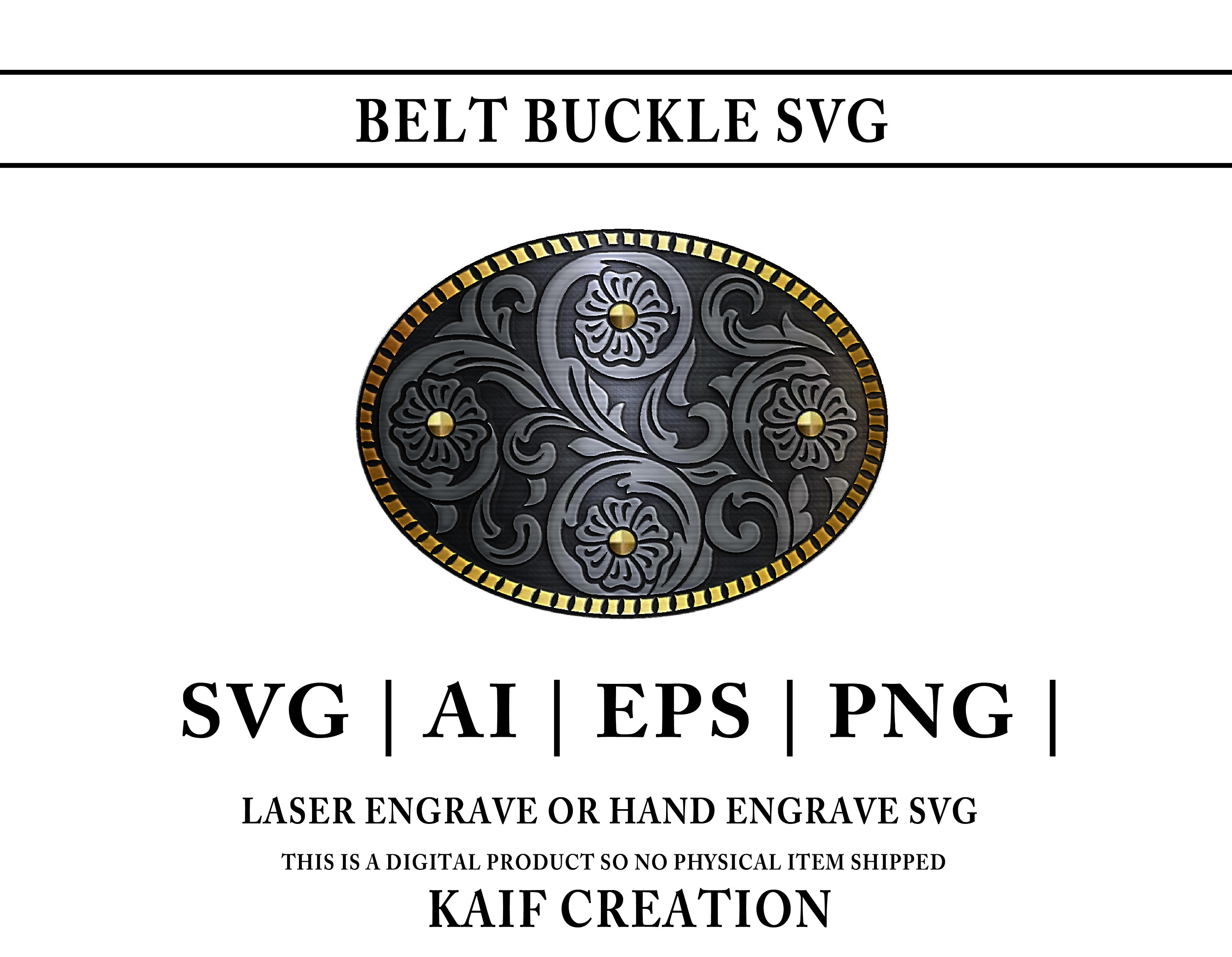 Belt Buckle SVG # 101 , | Western Buckle Svg | Belt Buckle Svg | Laser ...