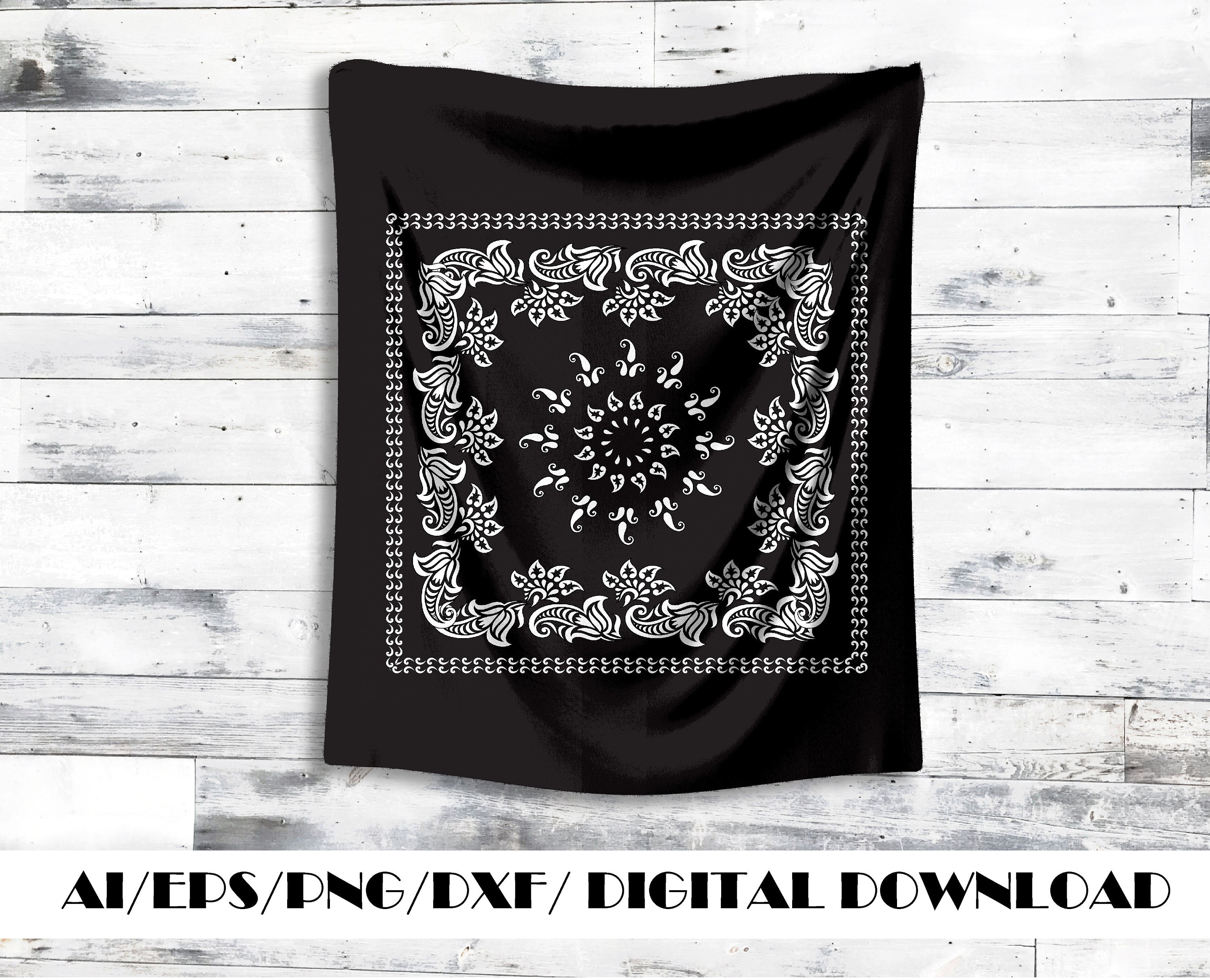 Bandana Paisley Design Pattern SVG ,PNG Transperant File for Printing ...