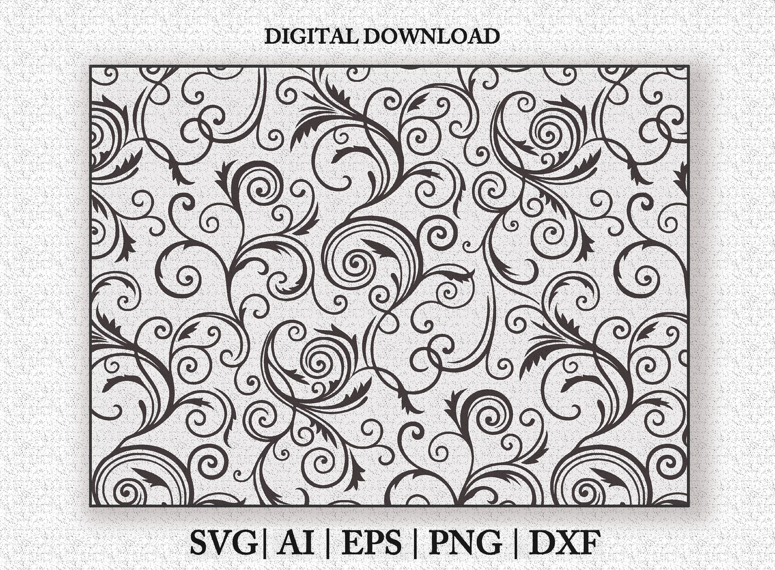 Tooled Leather SVG Western Seamless Pattern Swirls Pattern SVG Leather ...