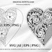 Floral Heart Leather Tooling Pattern SVG (digital Download) - Etsy