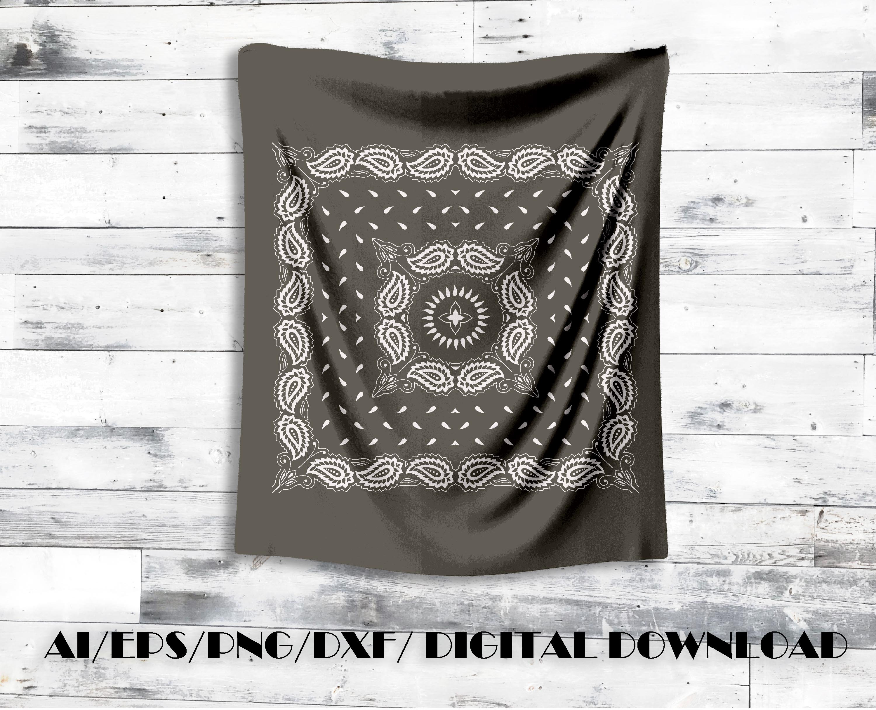 Bandana Scarf Digital Svg, Ai Eps, for Printing on Fabric - Etsy
