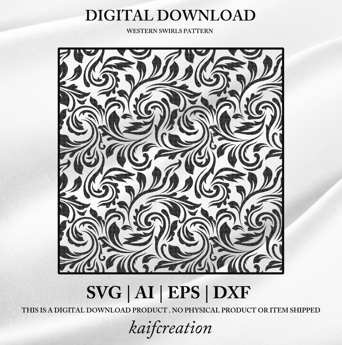 Tooled Leather SVG ,floral Leather Svg | Seamless Pattern | Swirls ...