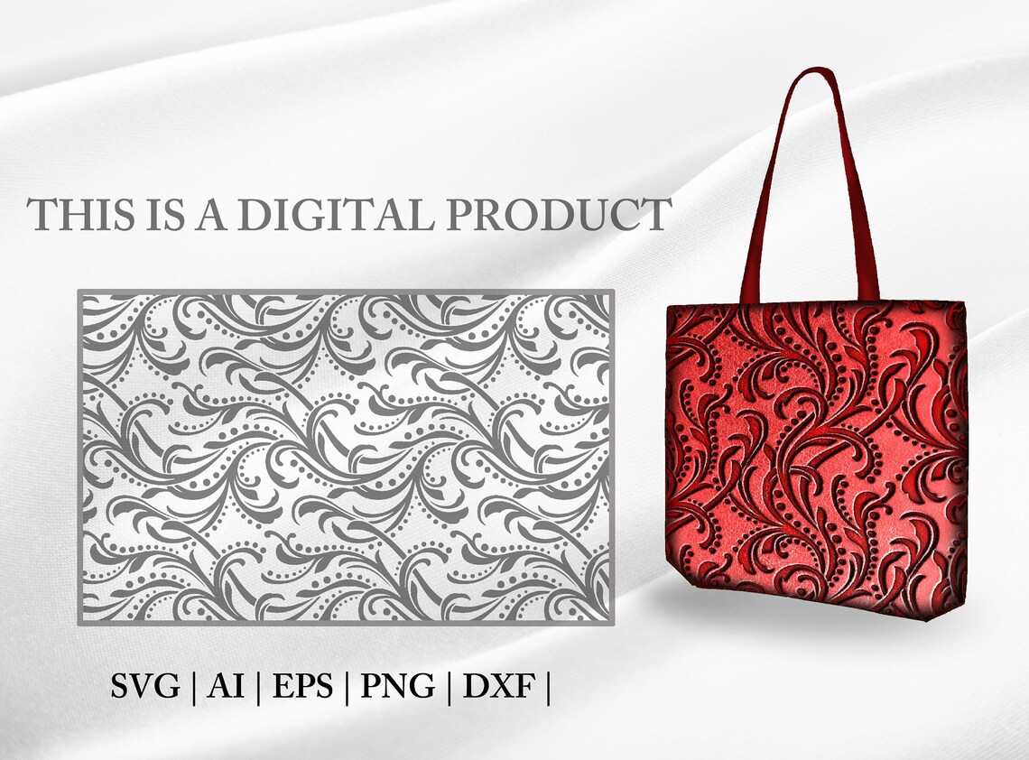 Tooled Leather SVG | Leather Embossing Pattern | Seamless Pattern ...