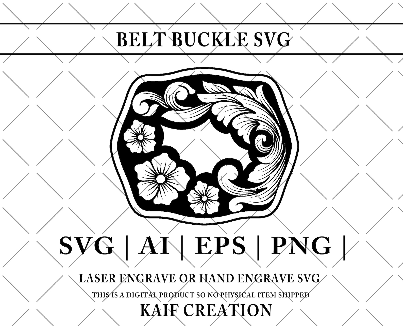 Belt Buckle SVG # 108 | Western Buckle Svg | Belt Buckle Svg | Laser ...
