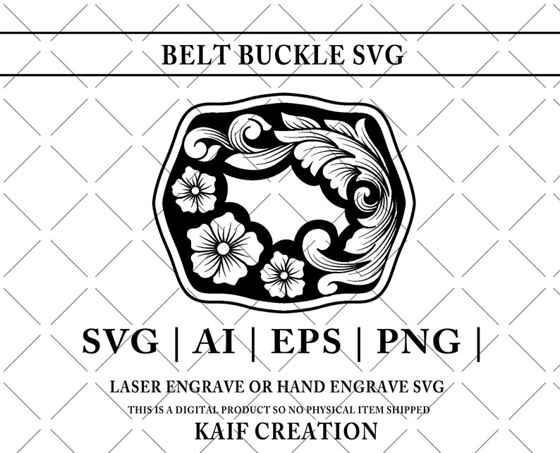 Belt Buckle SVG 108 Western Buckle Svg Belt Buckle Svg Laser Engraving ...