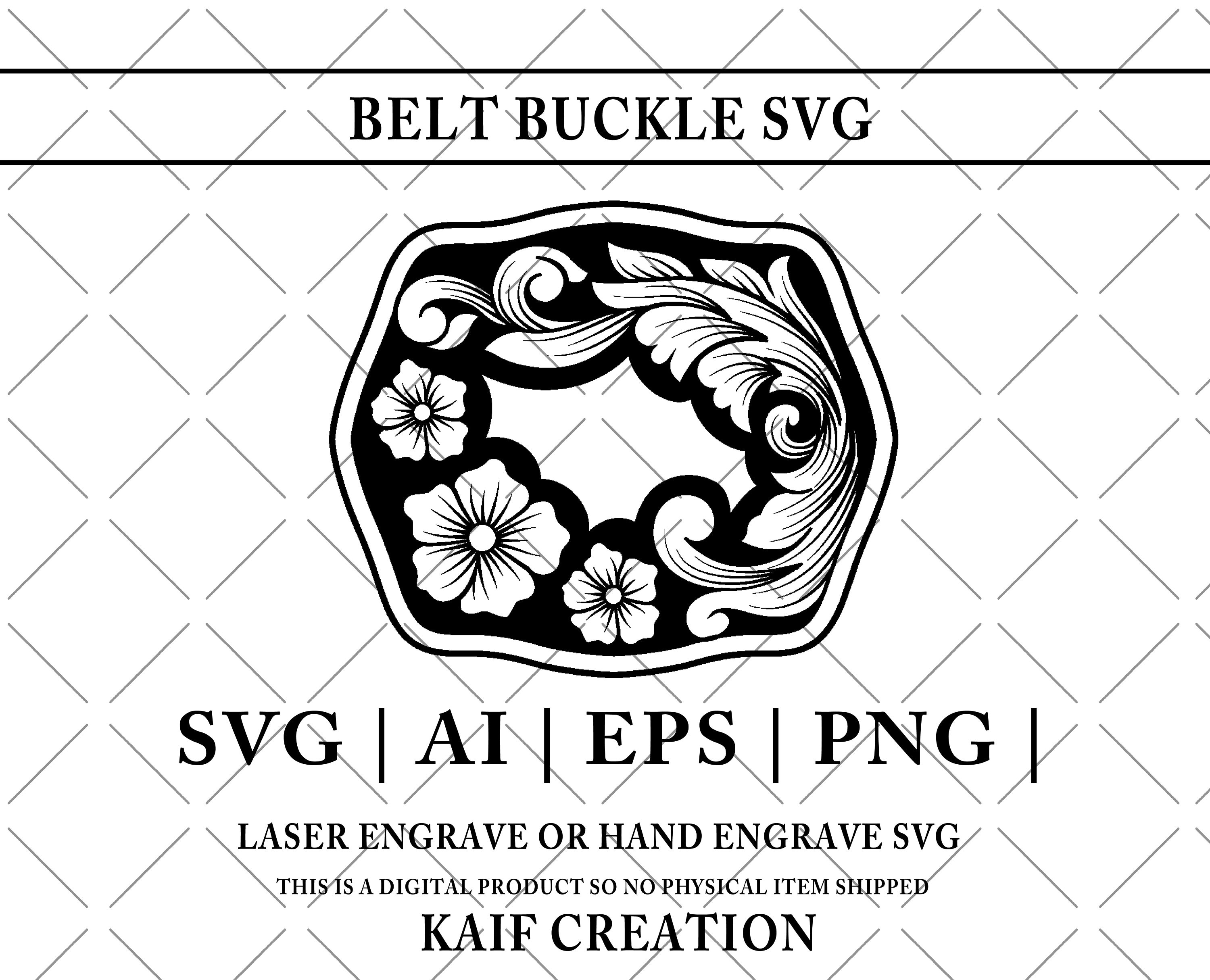 Belt Buckle SVG # 108 | Western Buckle Svg | Belt Buckle Svg | Laser ...
