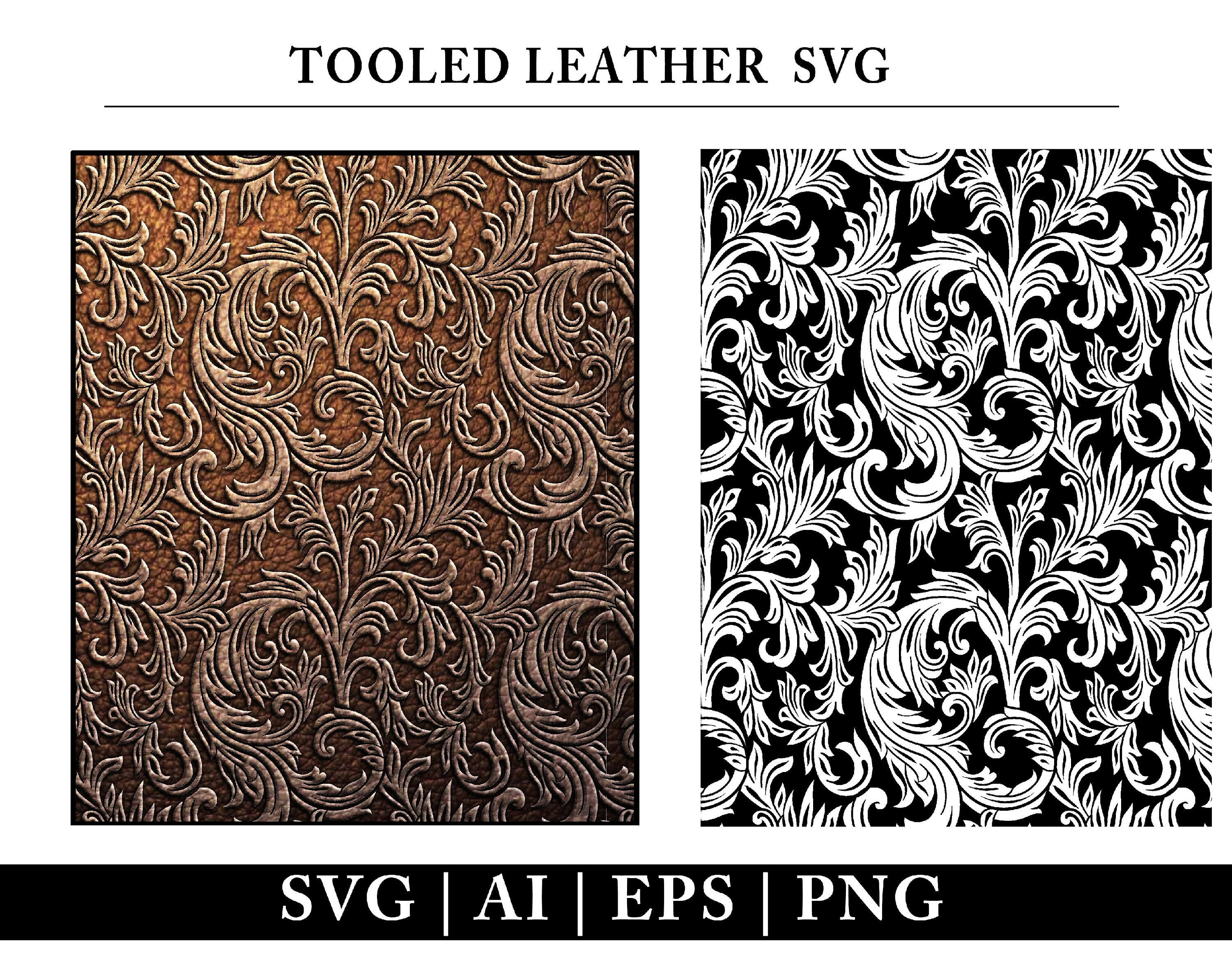 Tooled Leather SVG ,floral Leather Svg | Seamless Pattern Svg ...