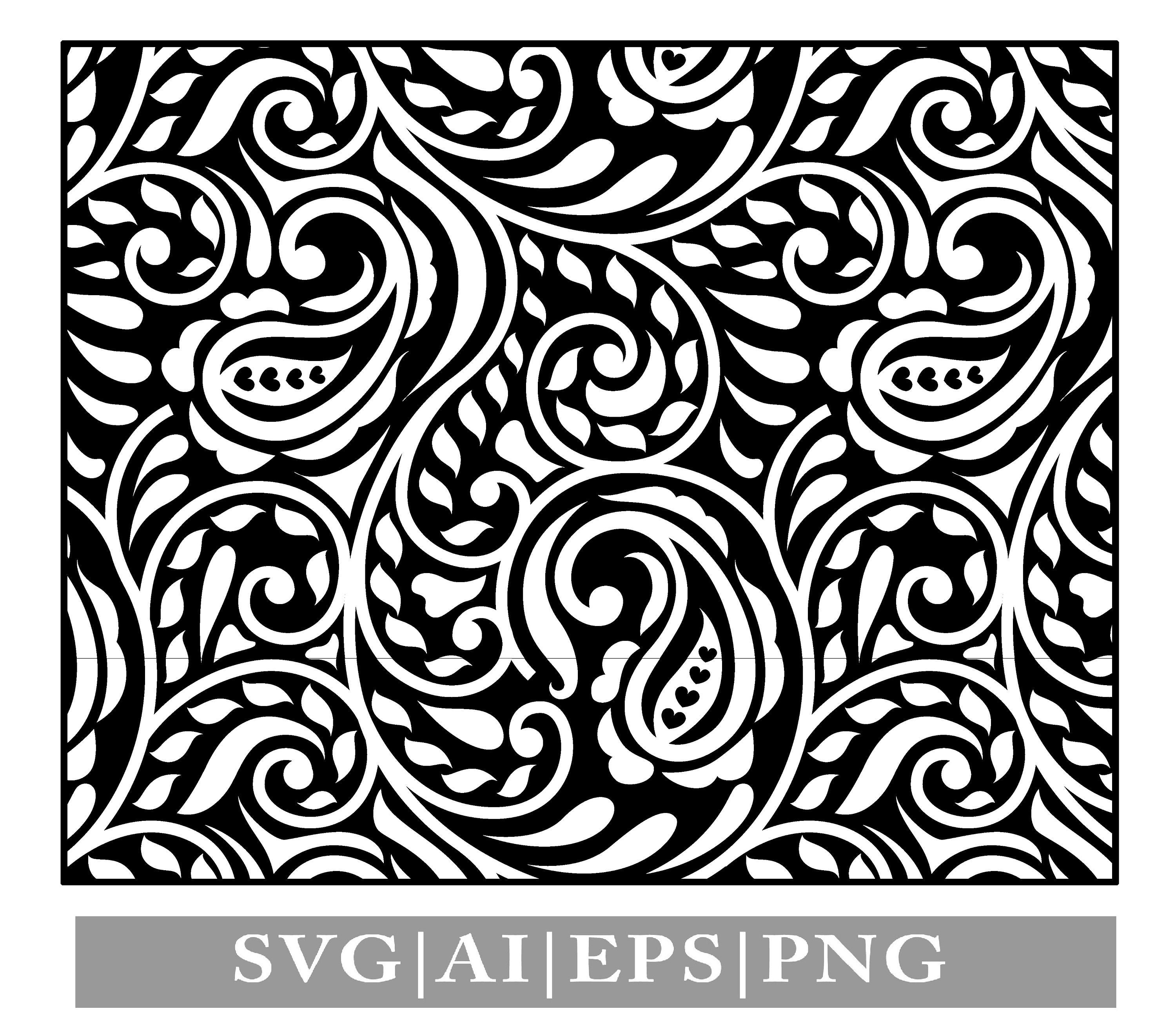 Bandana Paisley Pattern| Svg | Floral Seamless Pattern| Transparent ...