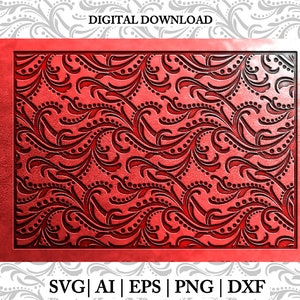 Tooled Leather SVG Leather Embossing Pattern Seamless Pattern Swirls ...