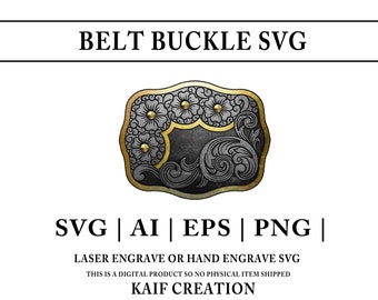 Belt Buckle SVG 108 Western Buckle Svg Belt Buckle Svg Laser Engraving ...