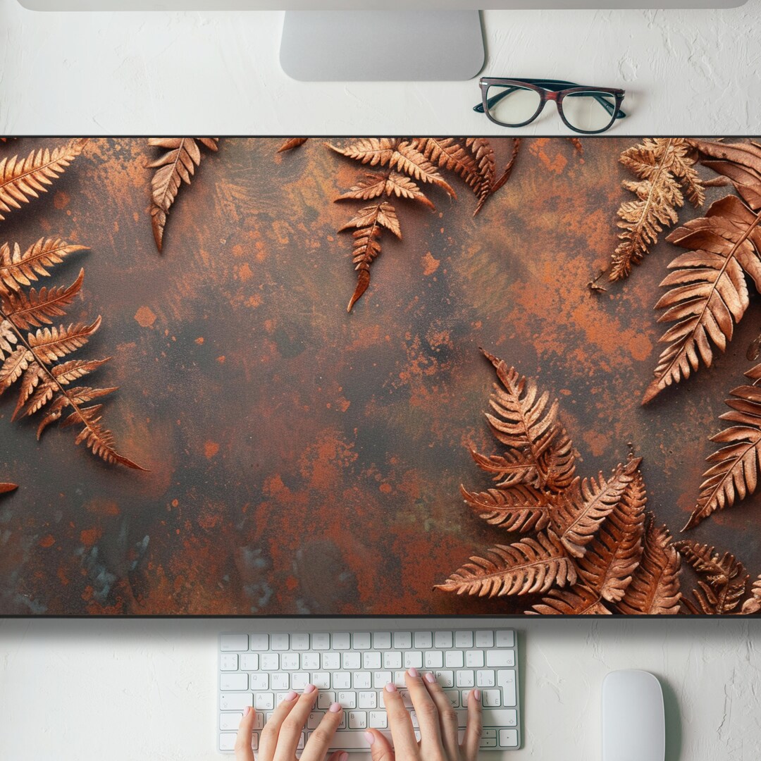 Copper Ferns Design Desk Mat Gaming Mouse Pad Large Mousepad, MTG ...