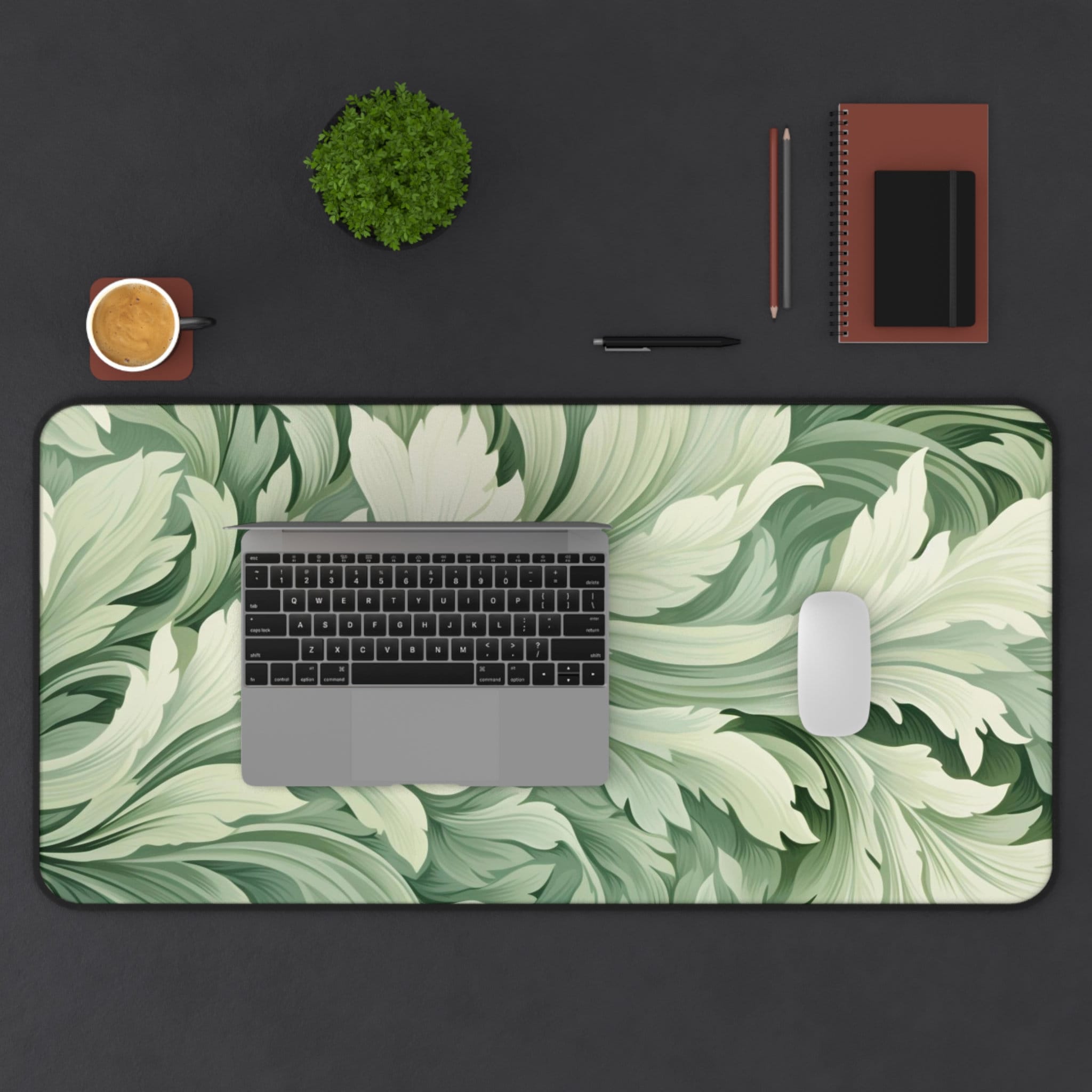 Sage Green Floral Botanical Desk Mat Gaming Mouse Pad Large - Etsy