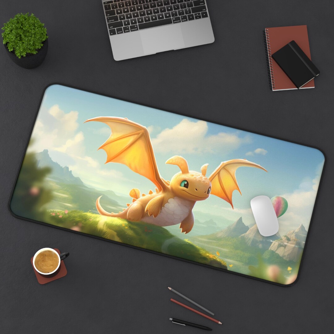 Cute Baby Dragonite Inspired Desk Mat Gaming Mouse Pad Large - Etsy