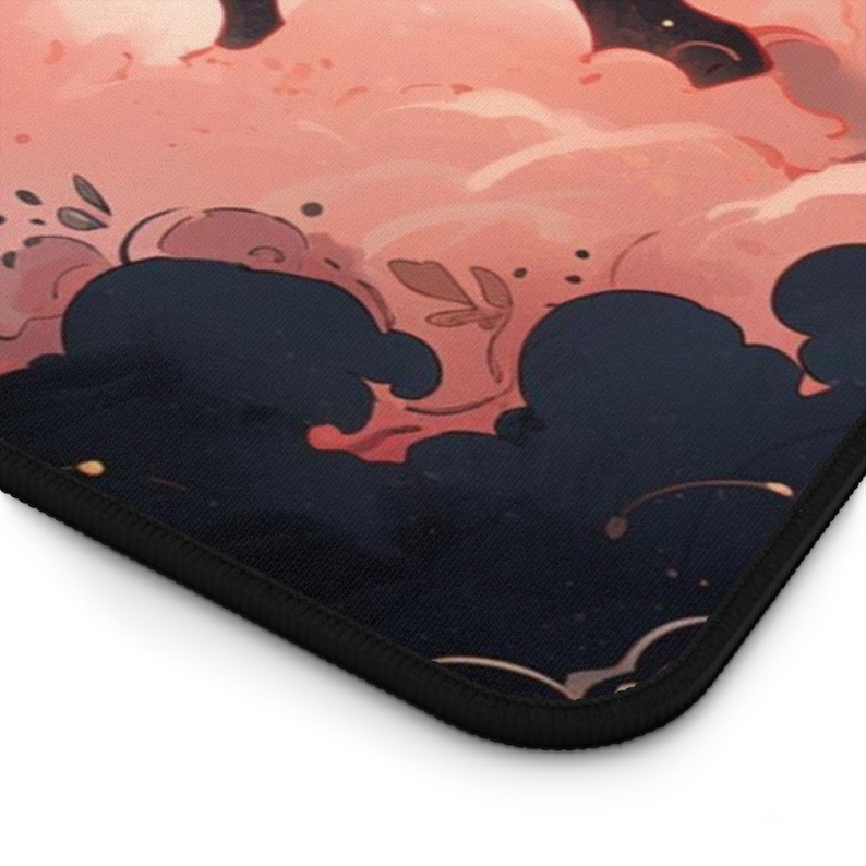 Kawaii Celestial Cresent Moon Desk Mat Gaming Mouse Pad Large Mousepad ...