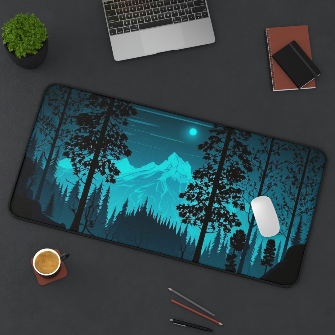 Beautiful Moon Night Sky Over Mountain Design Mouse Pad - Etsy