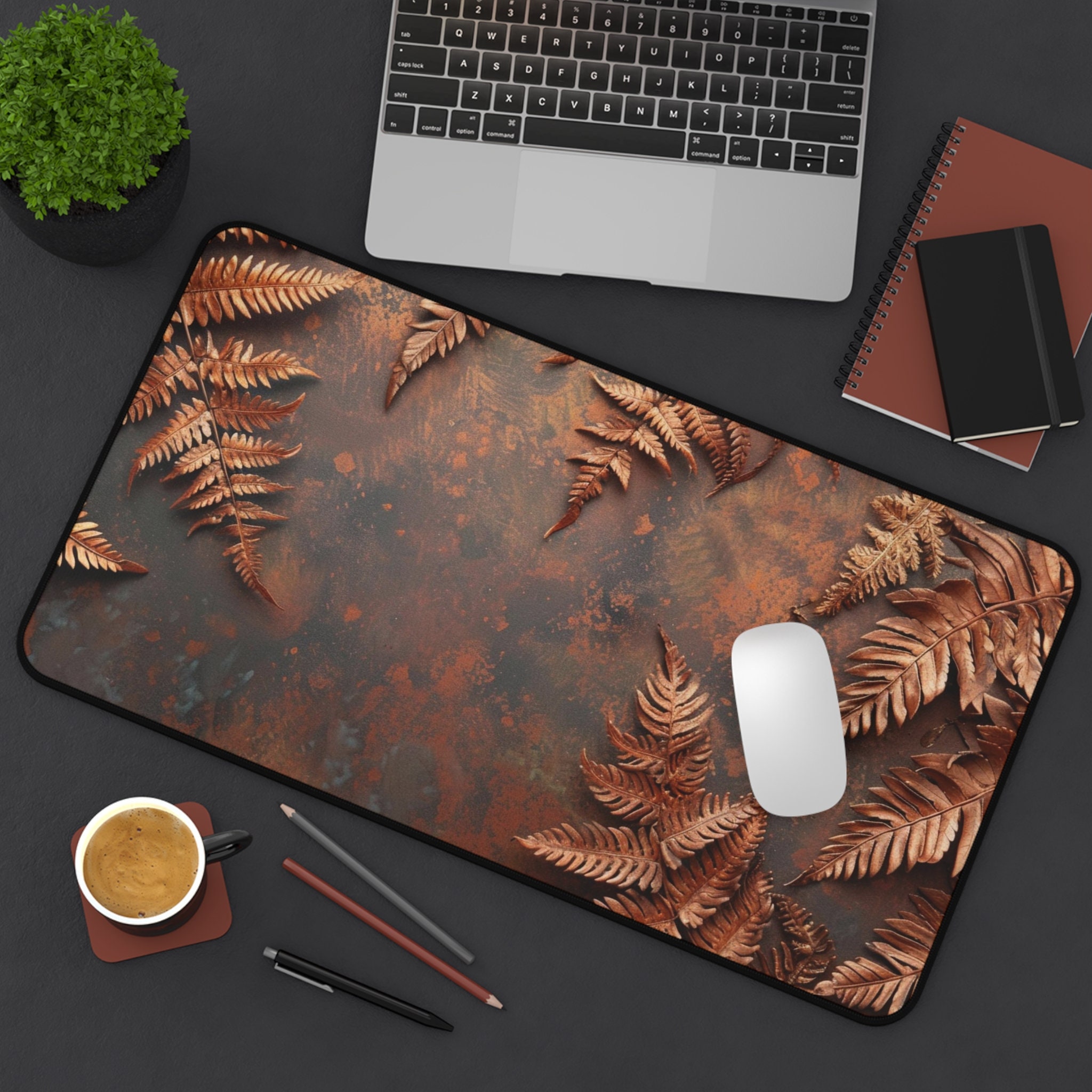 Copper Ferns Design Desk Mat Gaming Mouse Pad Large Mousepad, MTG ...