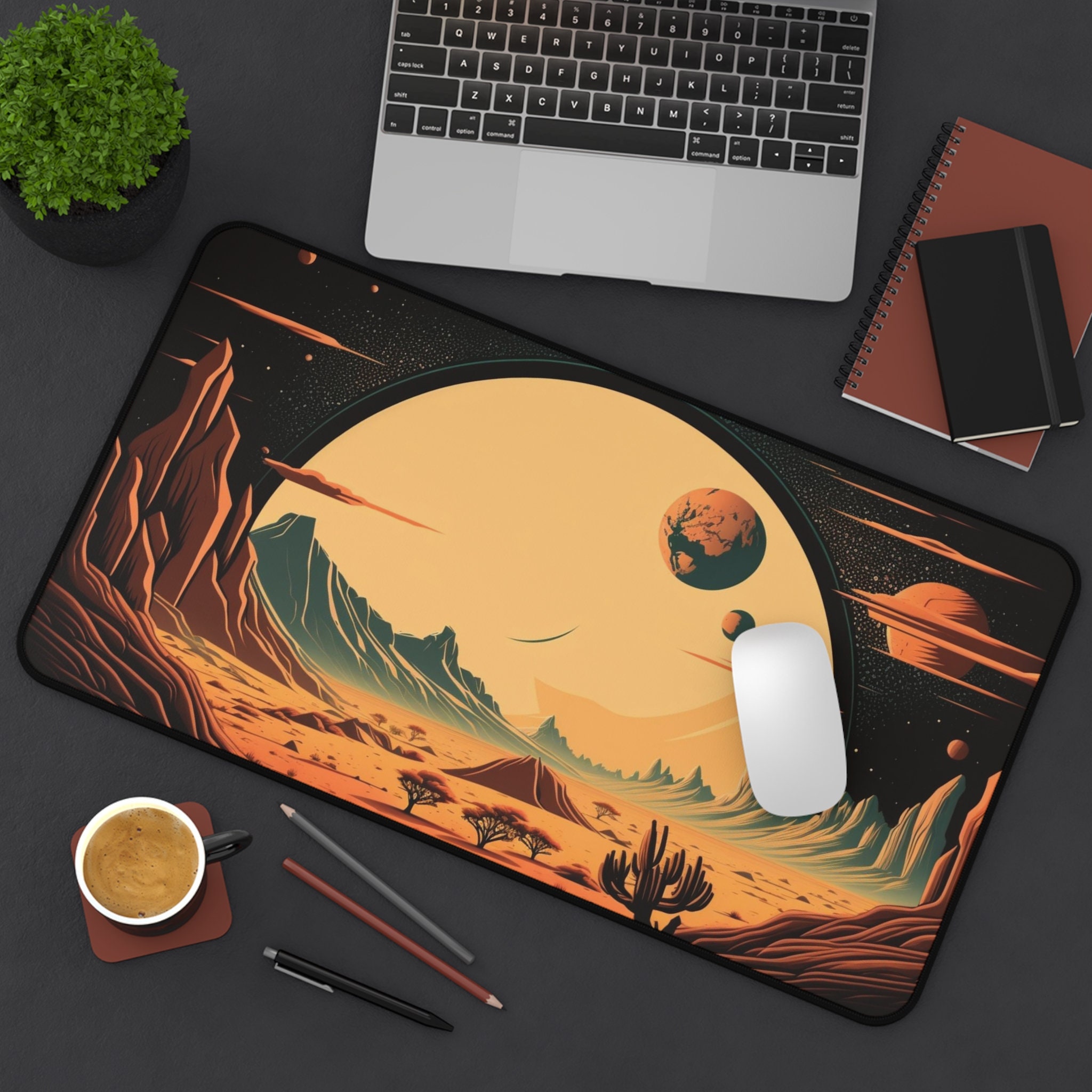 Barren Alien Planet Outer Space Desk Mat Gaming Mouse Pad - Etsy