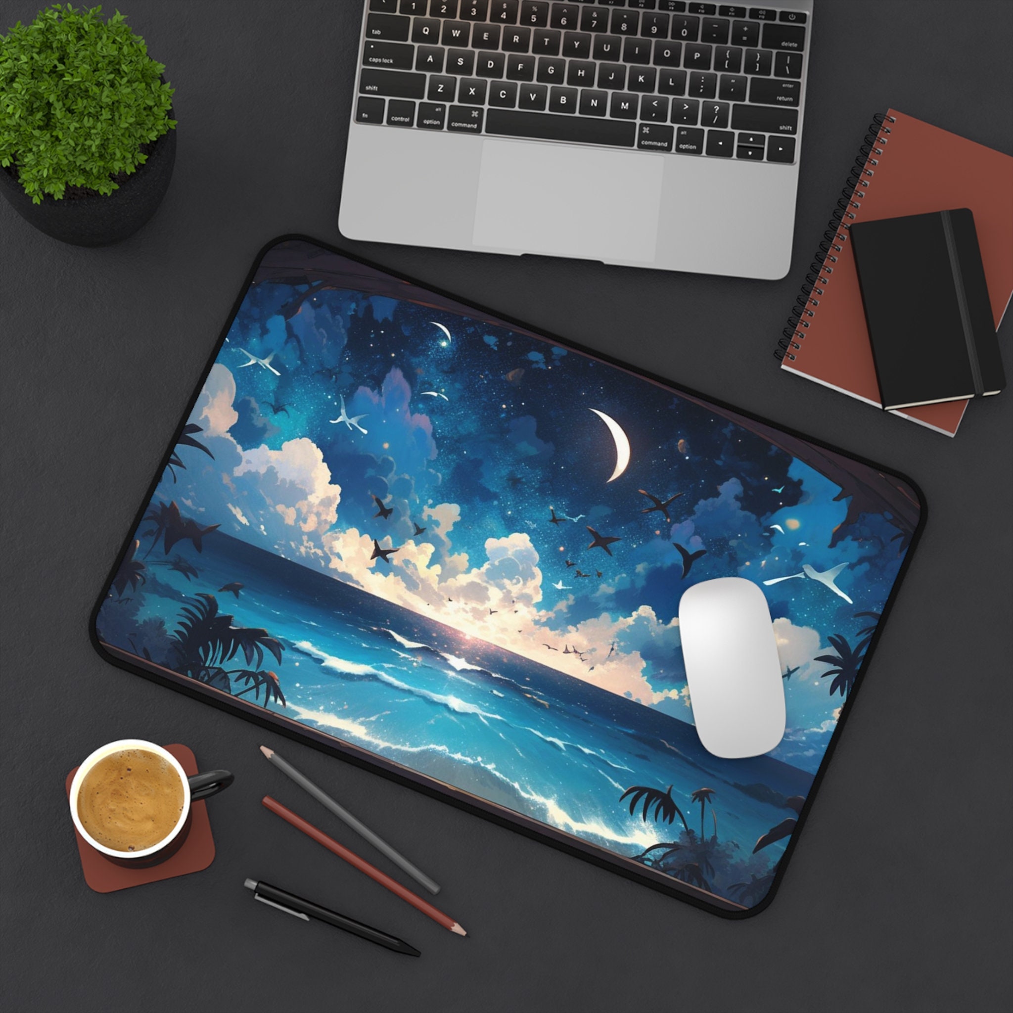 Ocean Side View Nightsky Sunset Desk Mat Gaming Mouse Pad - Etsy