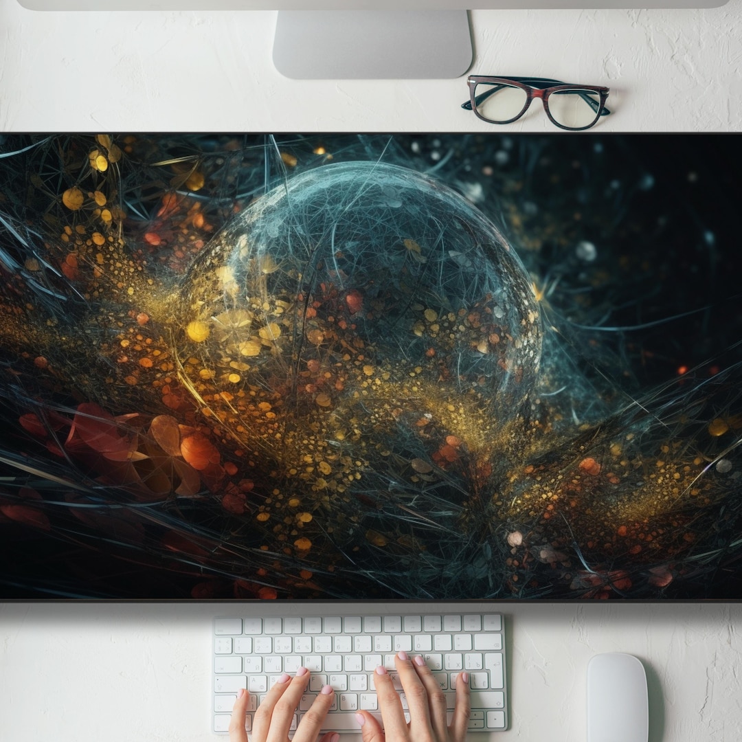 Abstract Outer Space Geometry Desk Mat Gaming Mouse Pad Large Mousepad ...