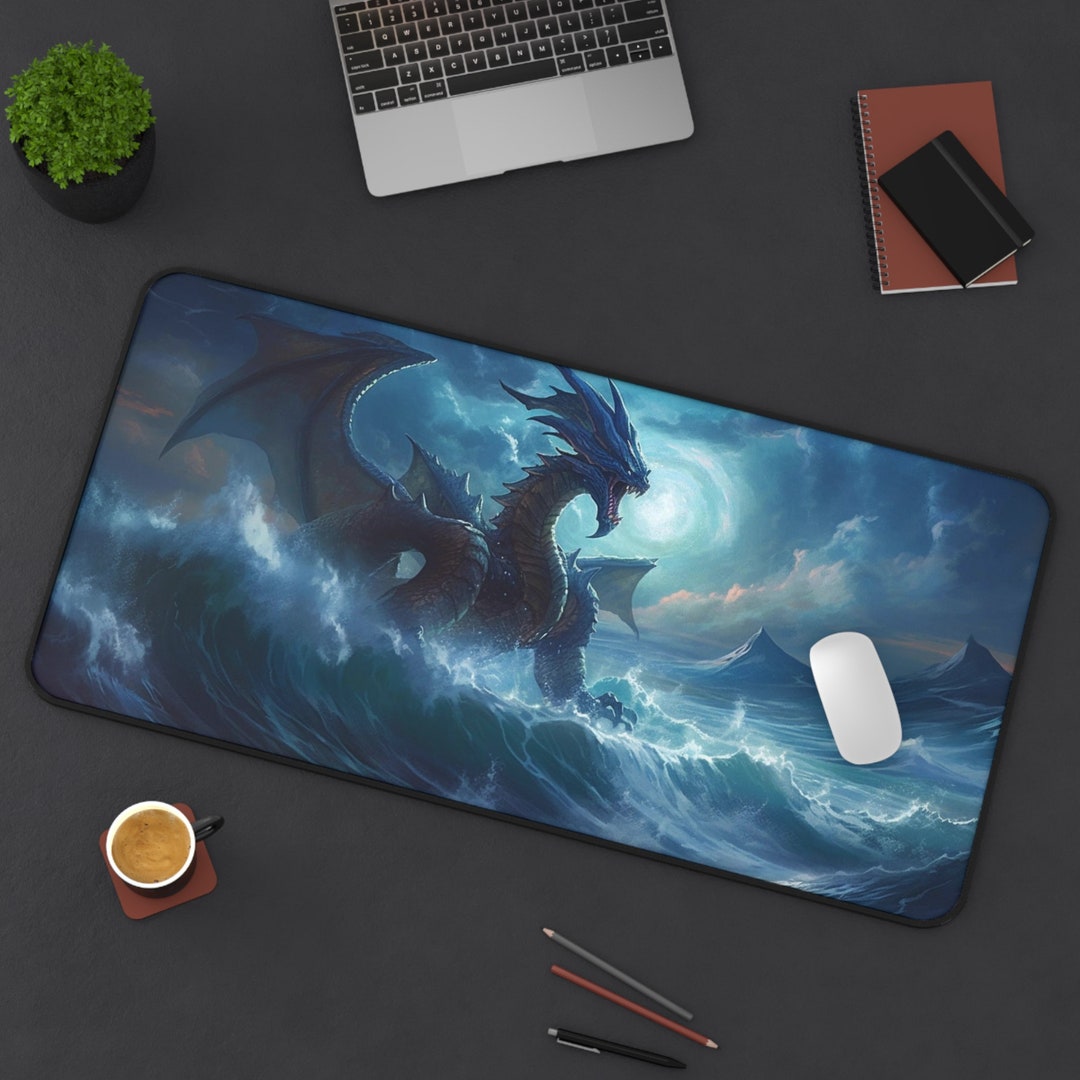Sea Monster Gyarados Inspired Desk Mat Gaming Mouse Pad Large - Etsy
