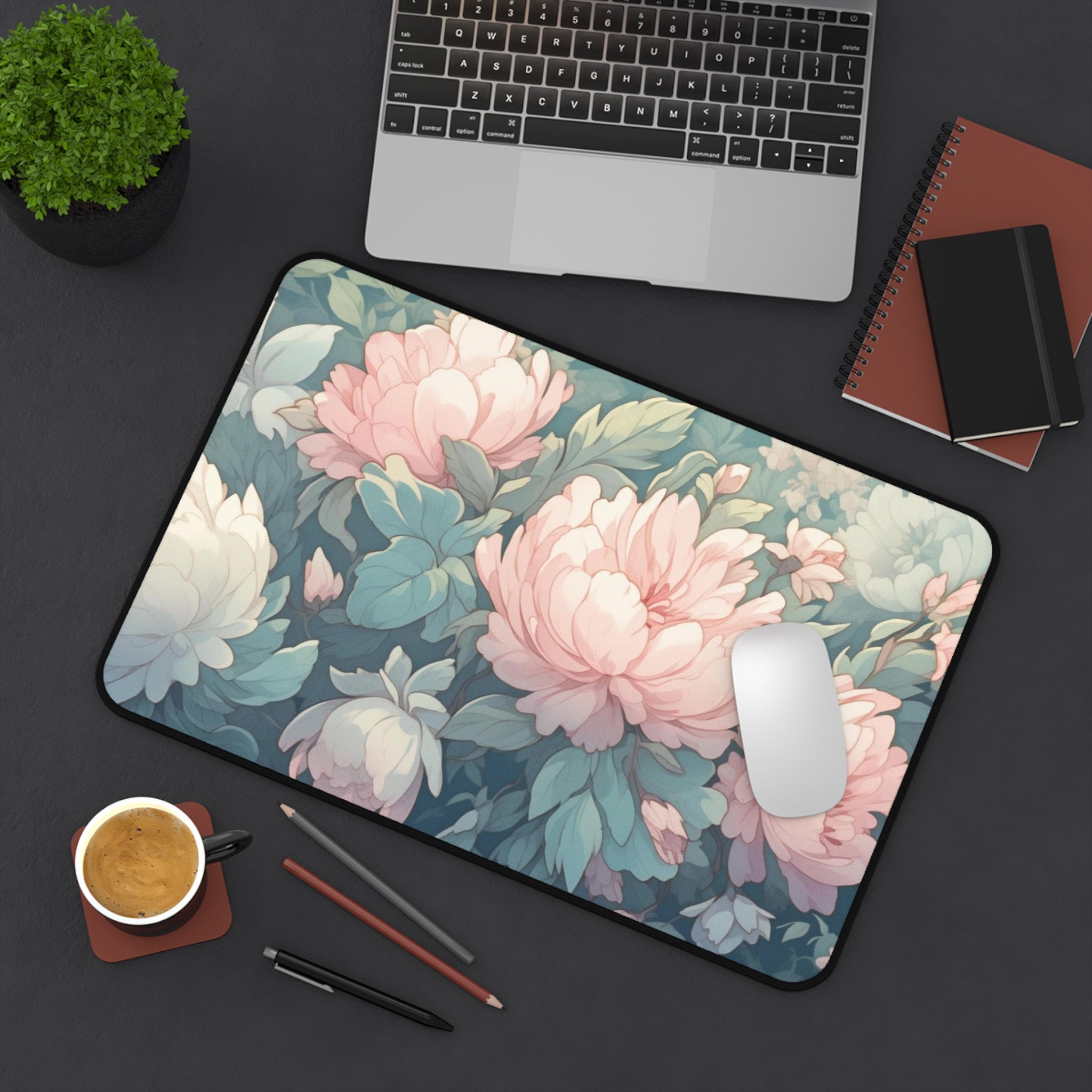 Lo-fi Botanical Flowers Desk Mat Gaming Mouse Pad Large - Etsy