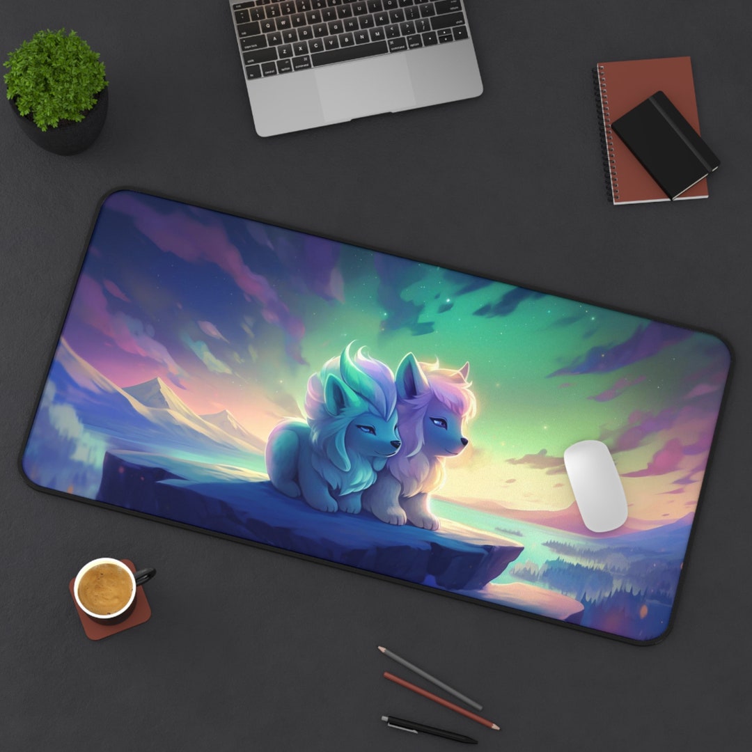 Cute Alolan Vulpix Inspired Desk Mat Gaming Mouse Pad Large - Etsy