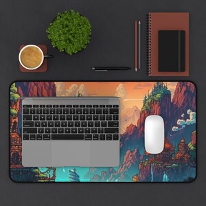 8-bit Mystical Island Desk Mat Gaming Mouse Pad Large Mousepad With MTG ...