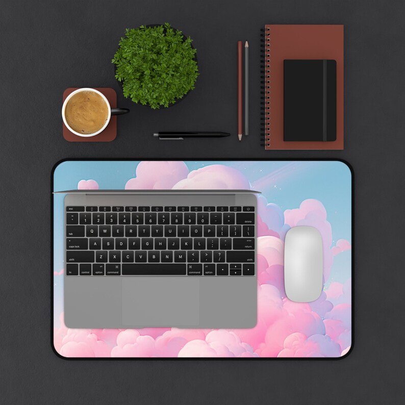 Giant Pretty Pink Kawaii Cloud Desk Mat Gaming Mouse Pad Large Mousepad ...