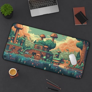 Retro Game Scene Desk Mat Gaming Mouse Pad Large Mousepad With MTG ...