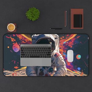 Awesome Unique Astronaut Outer Space Design Desk Mat Gaming Mouse Pad ...