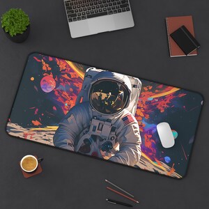 Awesome Unique Astronaut Outer Space Design Desk Mat Gaming Mouse Pad ...