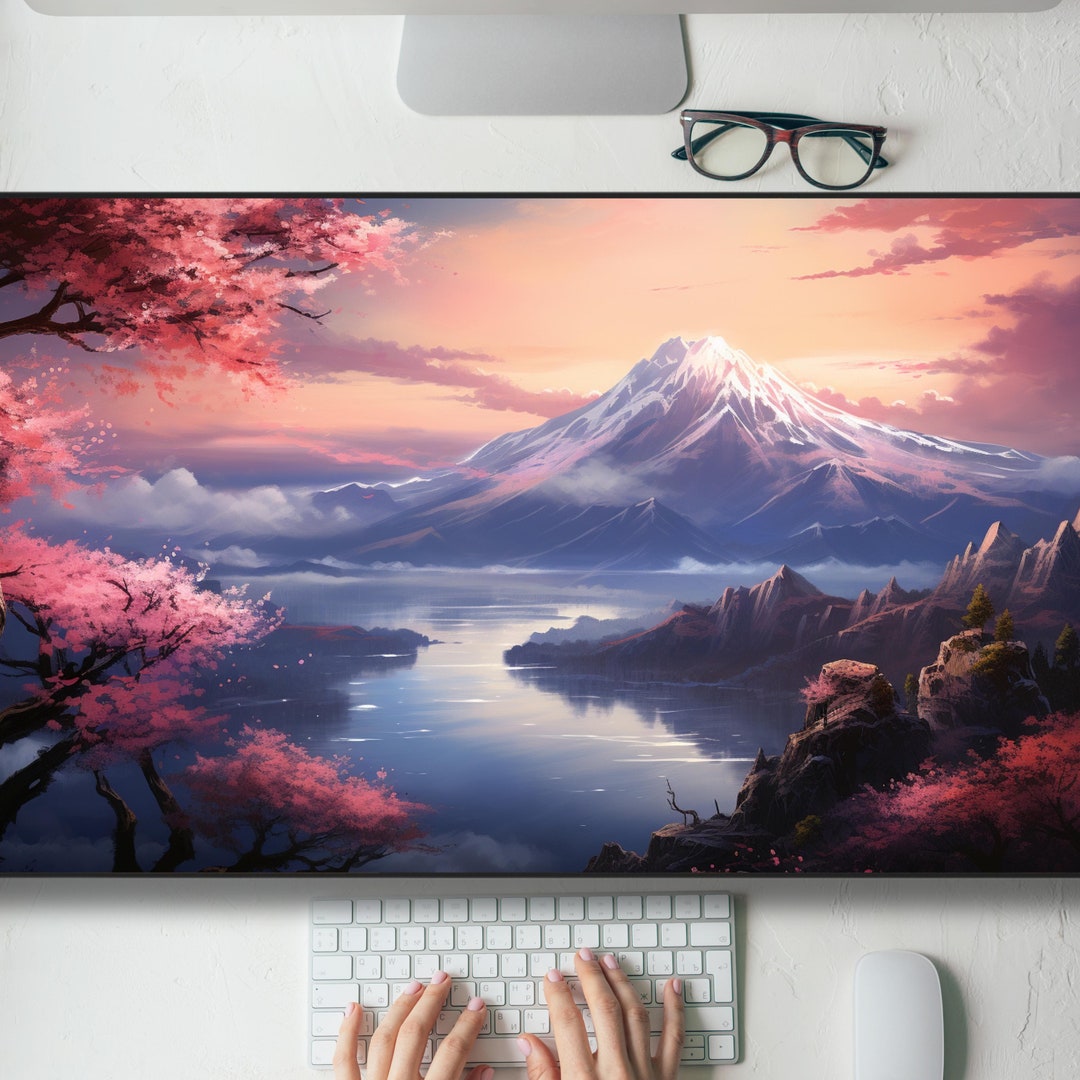 Beautiful Lake Mountain Desk Mat Gaming Mouse Pad Large Mousepad, MTG ...
