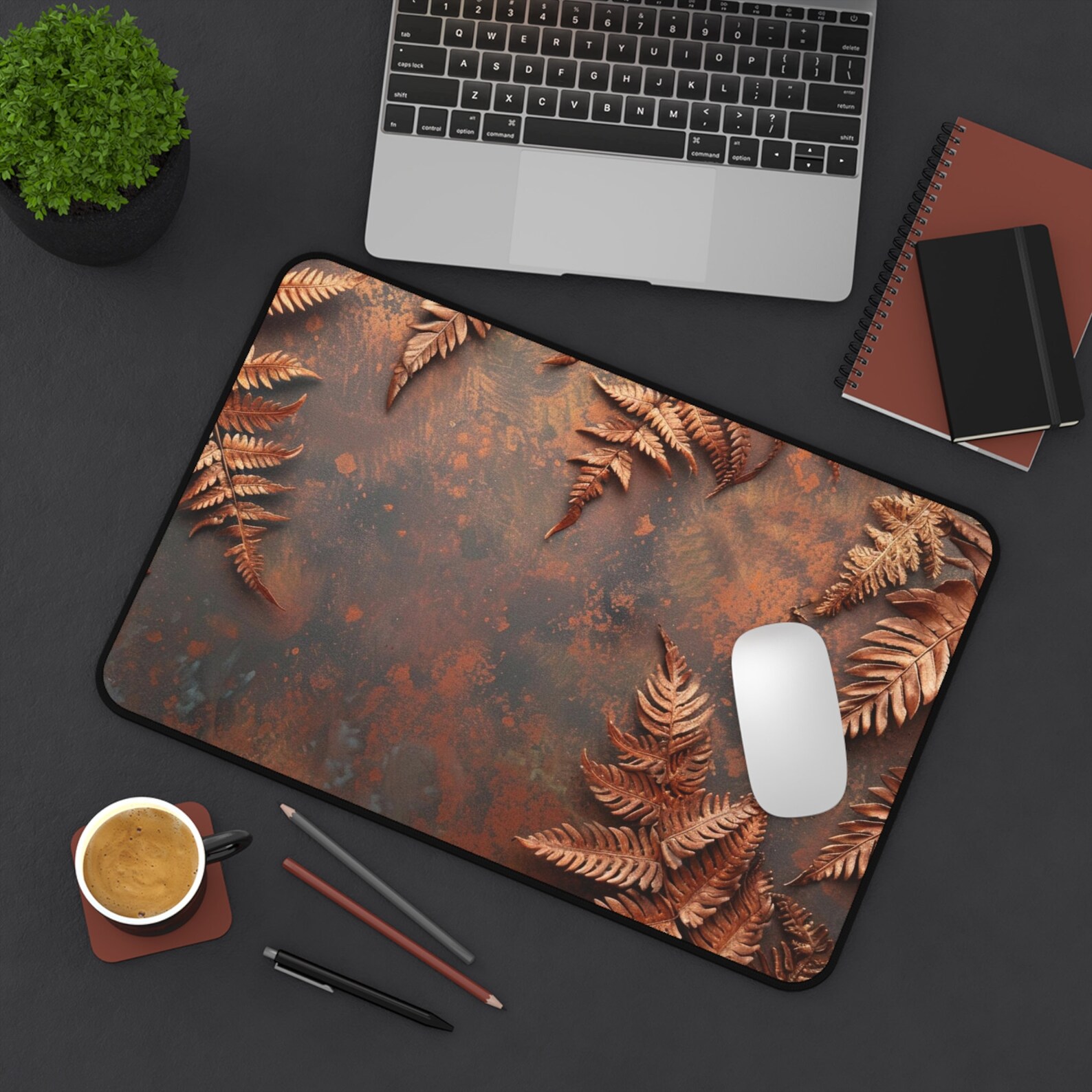 Copper Ferns Design Desk Mat Gaming Mouse Pad Large Mousepad, MTG ...