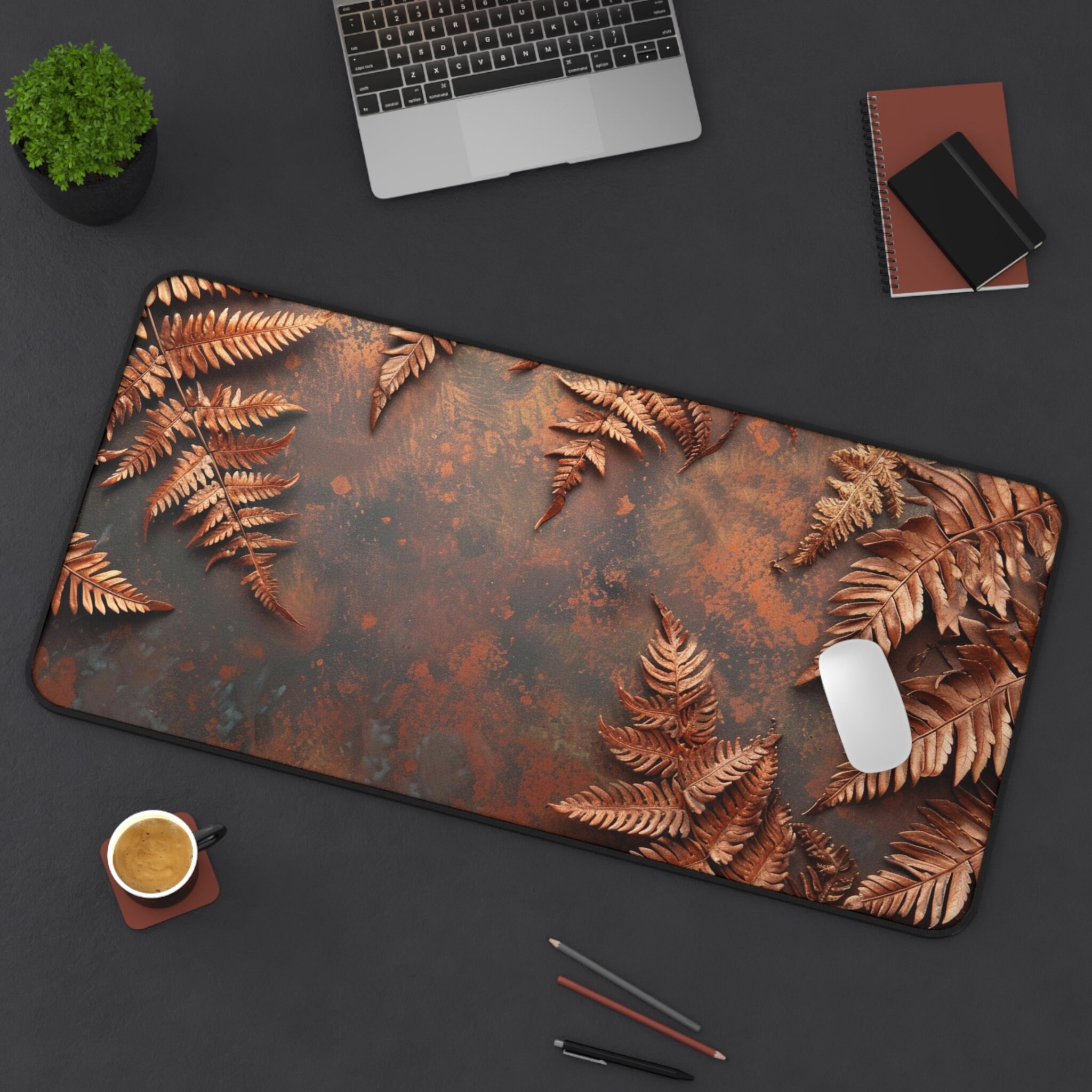 Copper Ferns Design Desk Mat Gaming Mouse Pad Large Mousepad, MTG ...