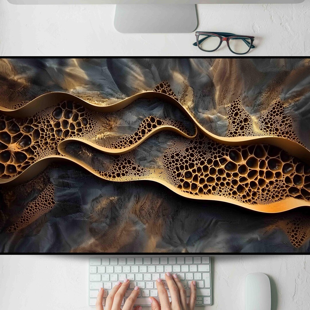Twisting Cavernous Textures Desk Mat, Gaming Mouse Pad, Large Mousepad ...