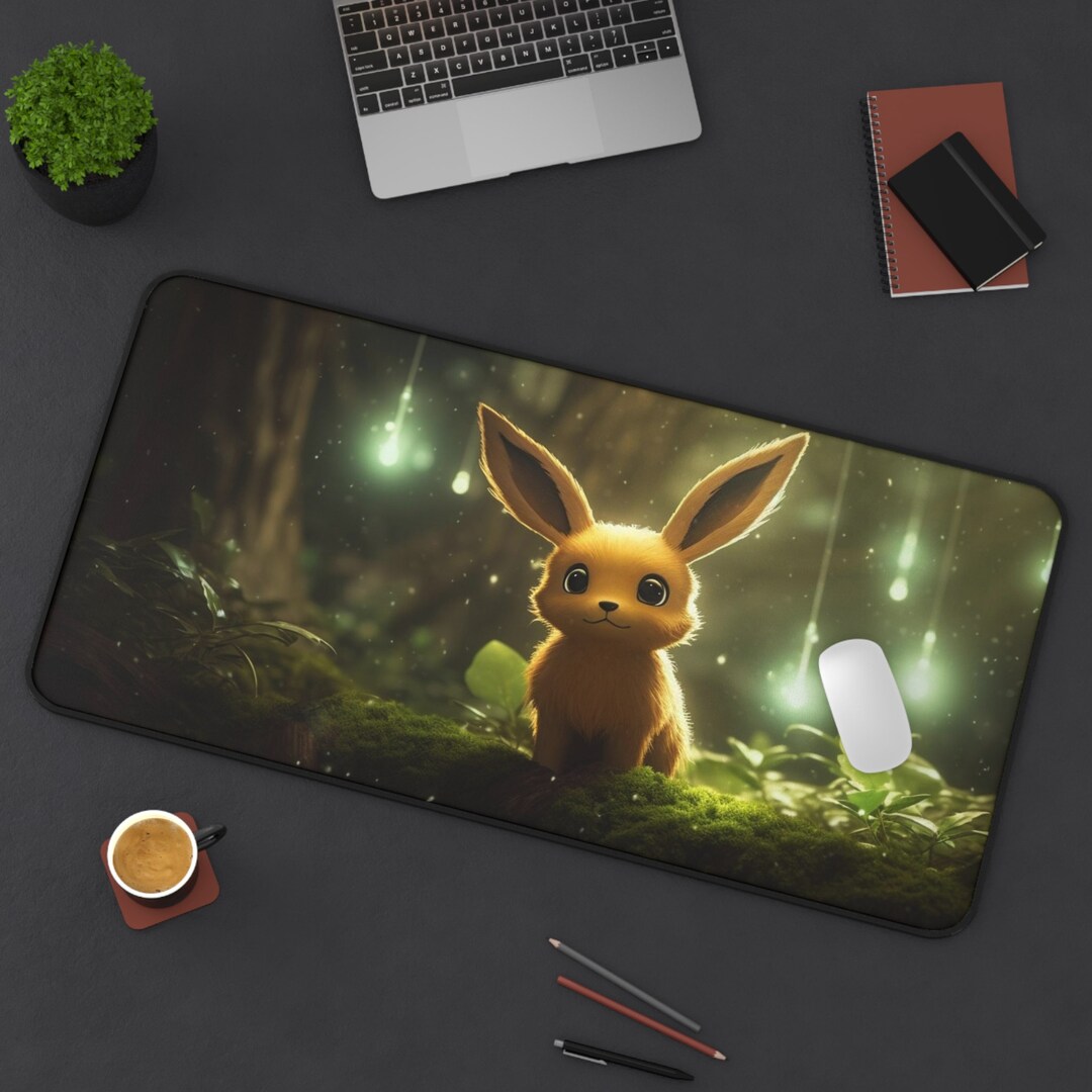 Cute Baby Eevee Inspired Desk Mat Gaming Mouse Pad Large - Etsy