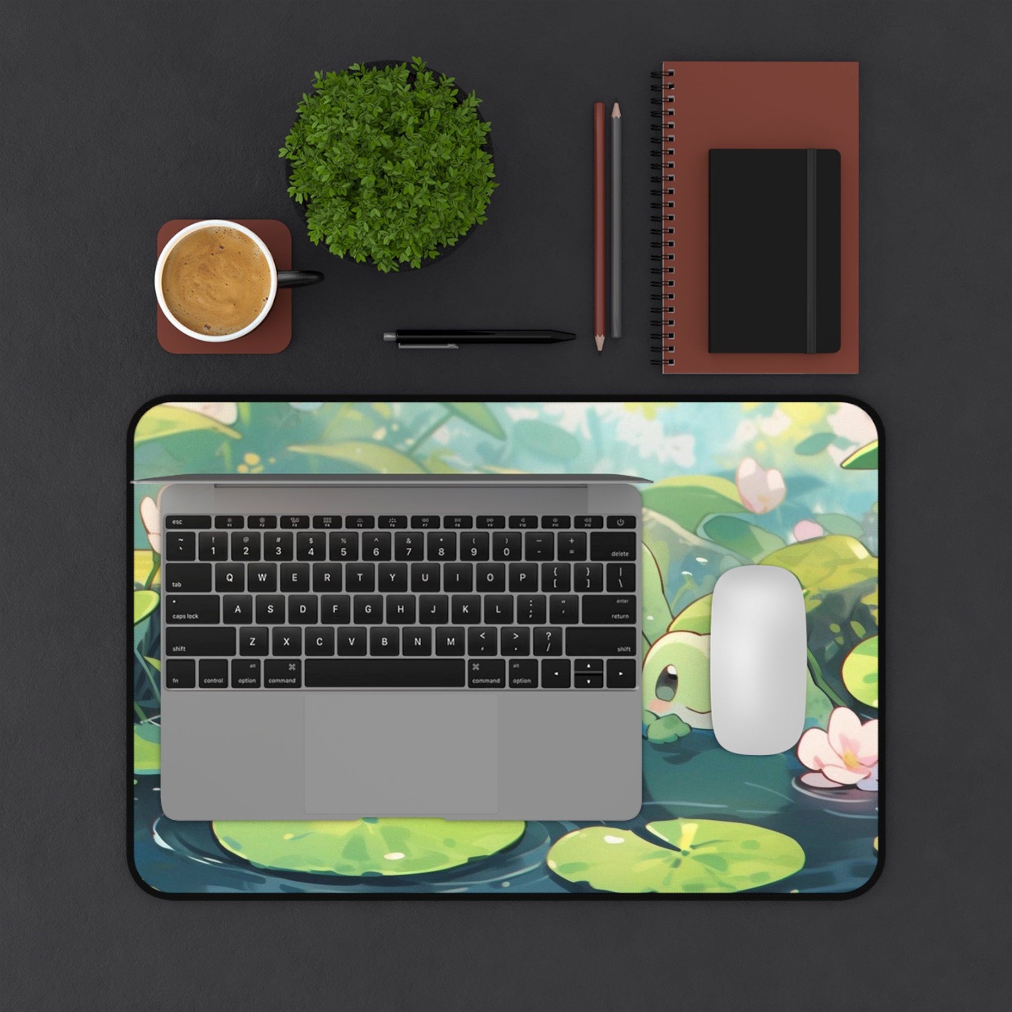 Happy Cute Kawaii Frogs Desk Mat Gaming Mouse Pad Large - Etsy