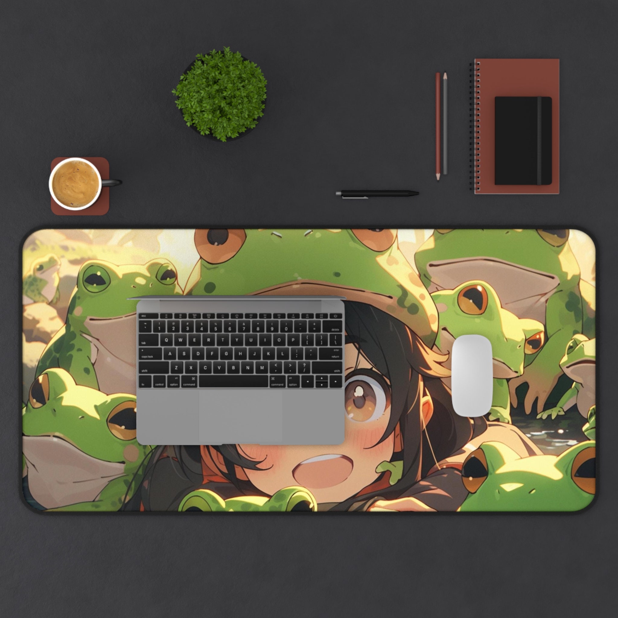 Anime Kawaii Cute Frogs Desk Mat Gaming Mouse Pad Large - Etsy