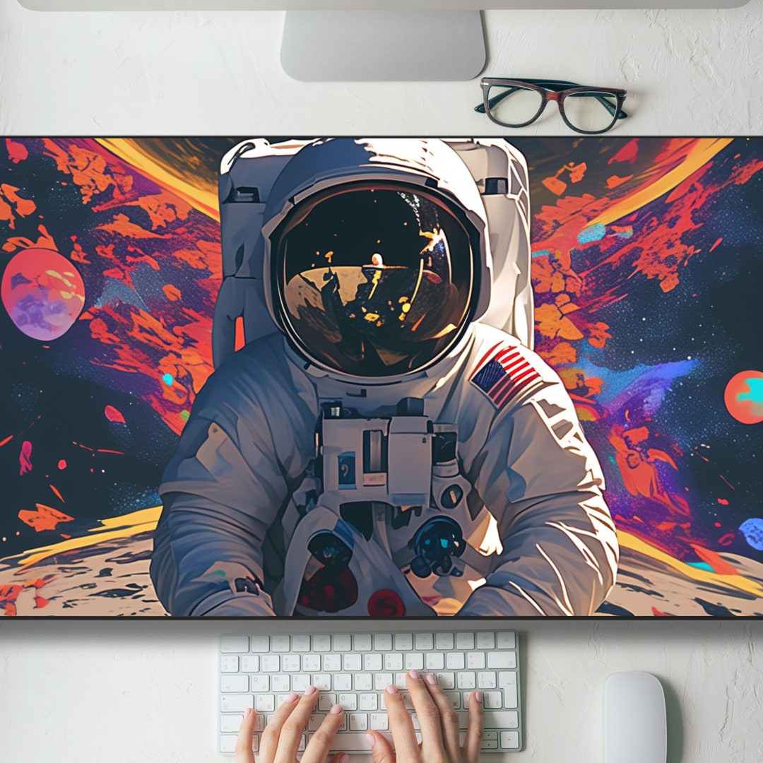 Awesome Unique Astronaut Outer Space Design Desk Mat Gaming Mouse Pad ...