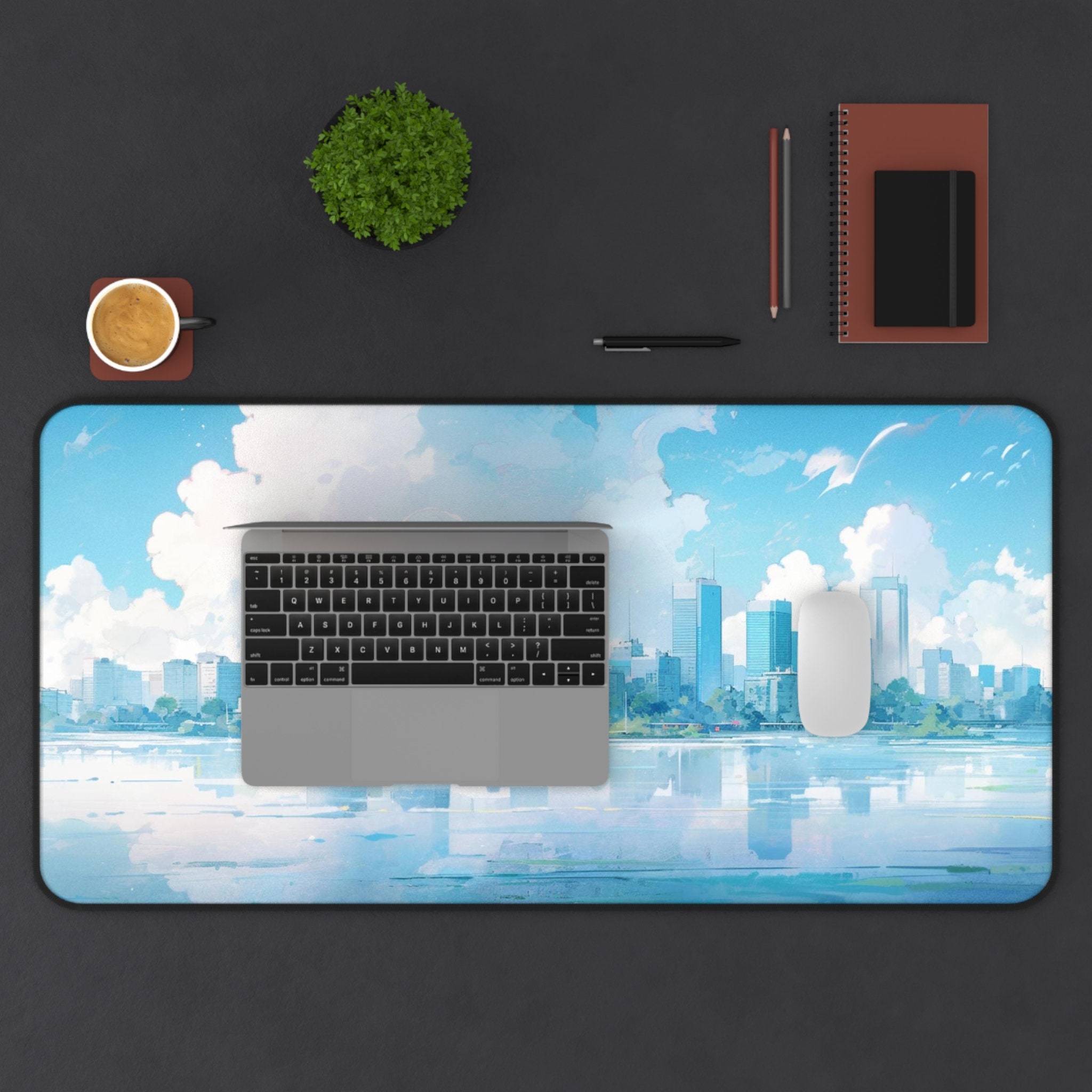 Lo-fi Pixelated City Skyline Desk Mat Gaming Mouse Pad Large - Etsy