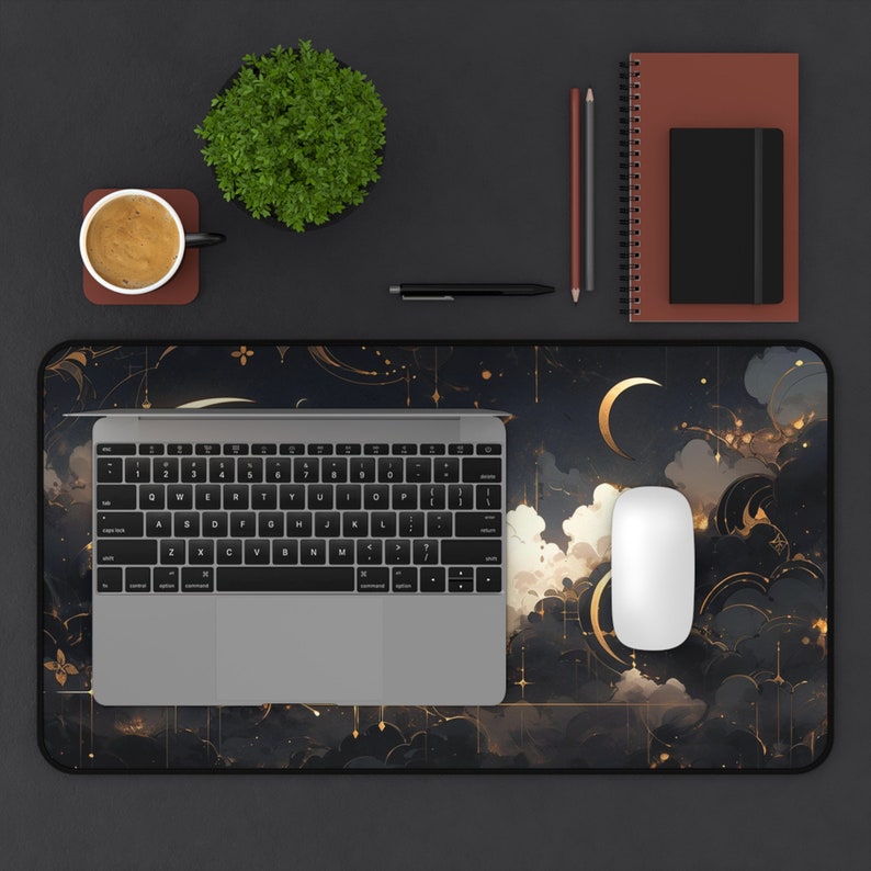 Lo-fi Celestial Cresent Moons Desk Mat Gaming Mouse Pad Large Mousepad ...