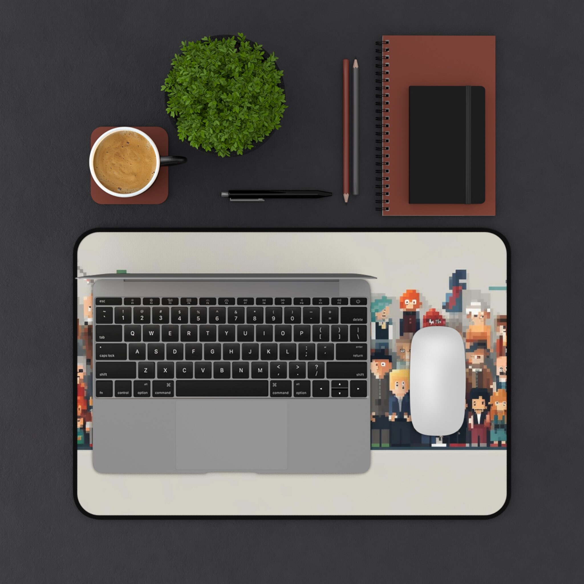 Pixel Art Characters Desk Mat Gaming Mouse Pad Large Mousepad - Etsy