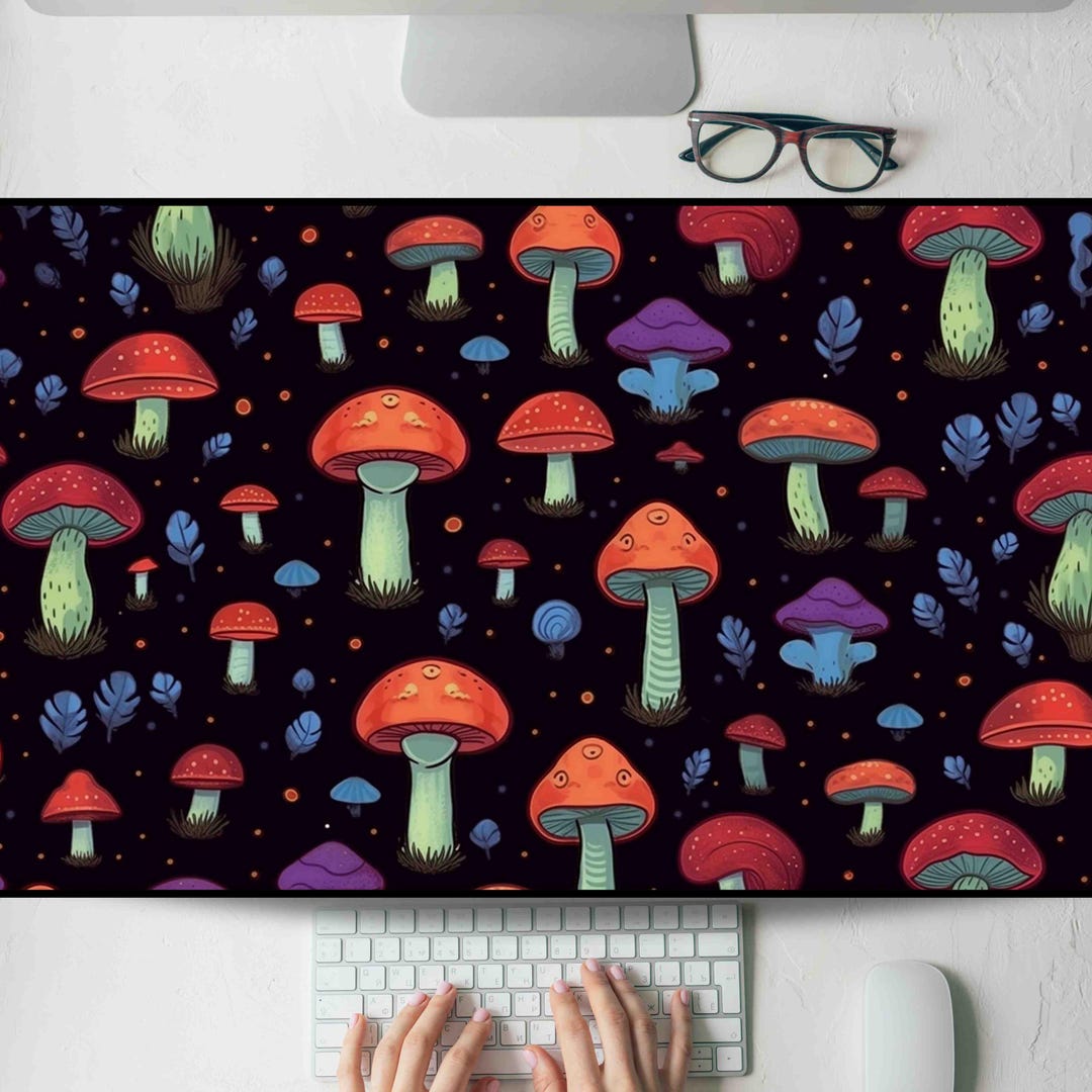 Jelly Caps on Deep Navy Desk Mat, Gaming Mouse Pad, Large Mousepad ...