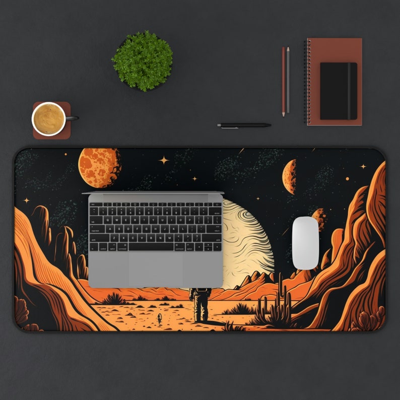 Awesome Outer Space Exploration Design Mouse Pad Unique Gaming Desk ...