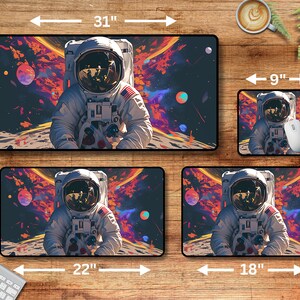 Awesome Unique Astronaut Outer Space Design Desk Mat Gaming Mouse Pad ...