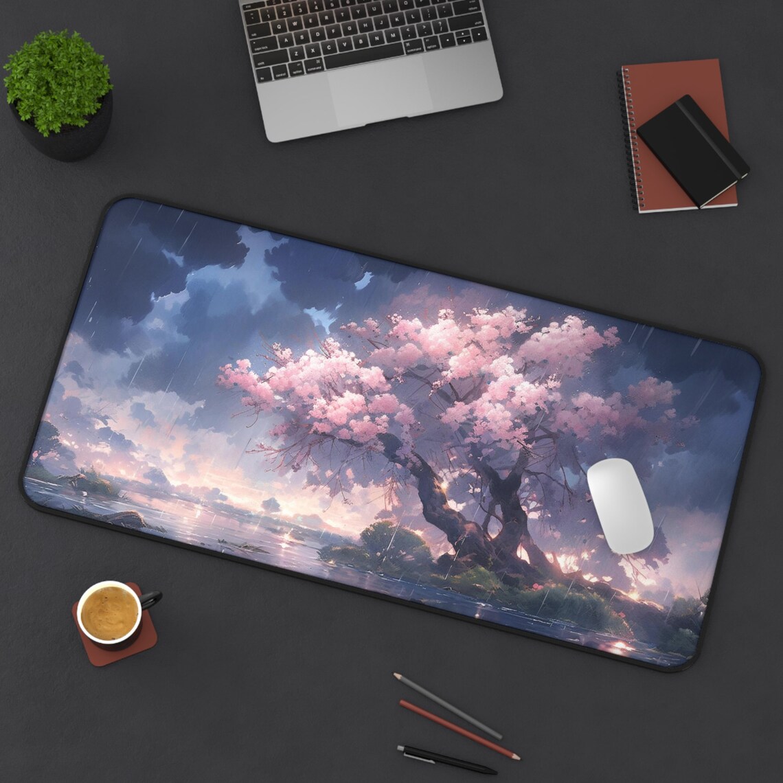 Storming Japanese Cherry Blossom Desk Mat Gaming Mouse Pad - Etsy