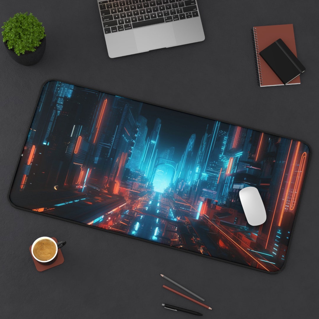 Futuristic Metropolis City Desk Mat Gaming Mouse Pad Large - Etsy