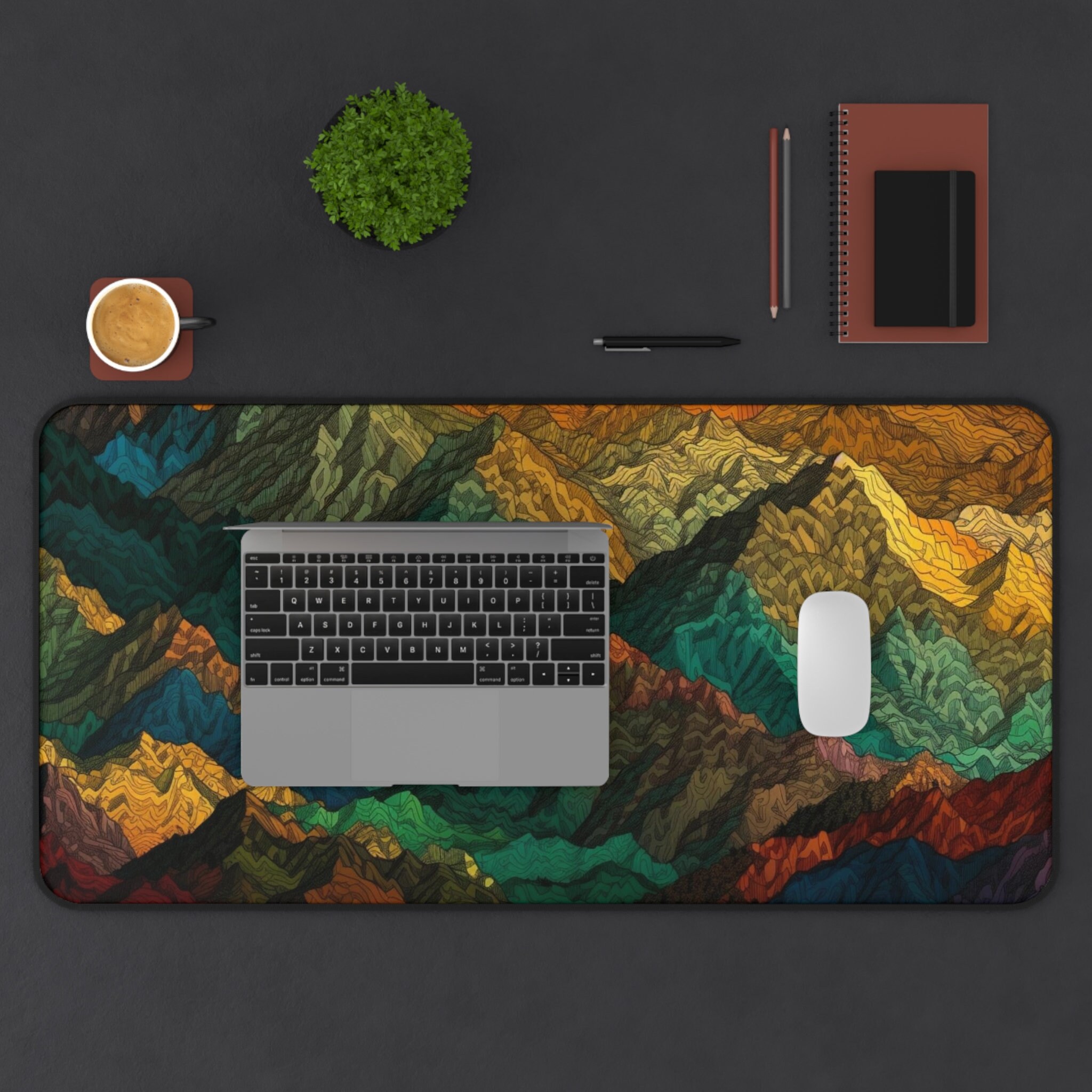 Retro Pixel Topography Desk Mat Gaming Mouse Pad Large - Etsy