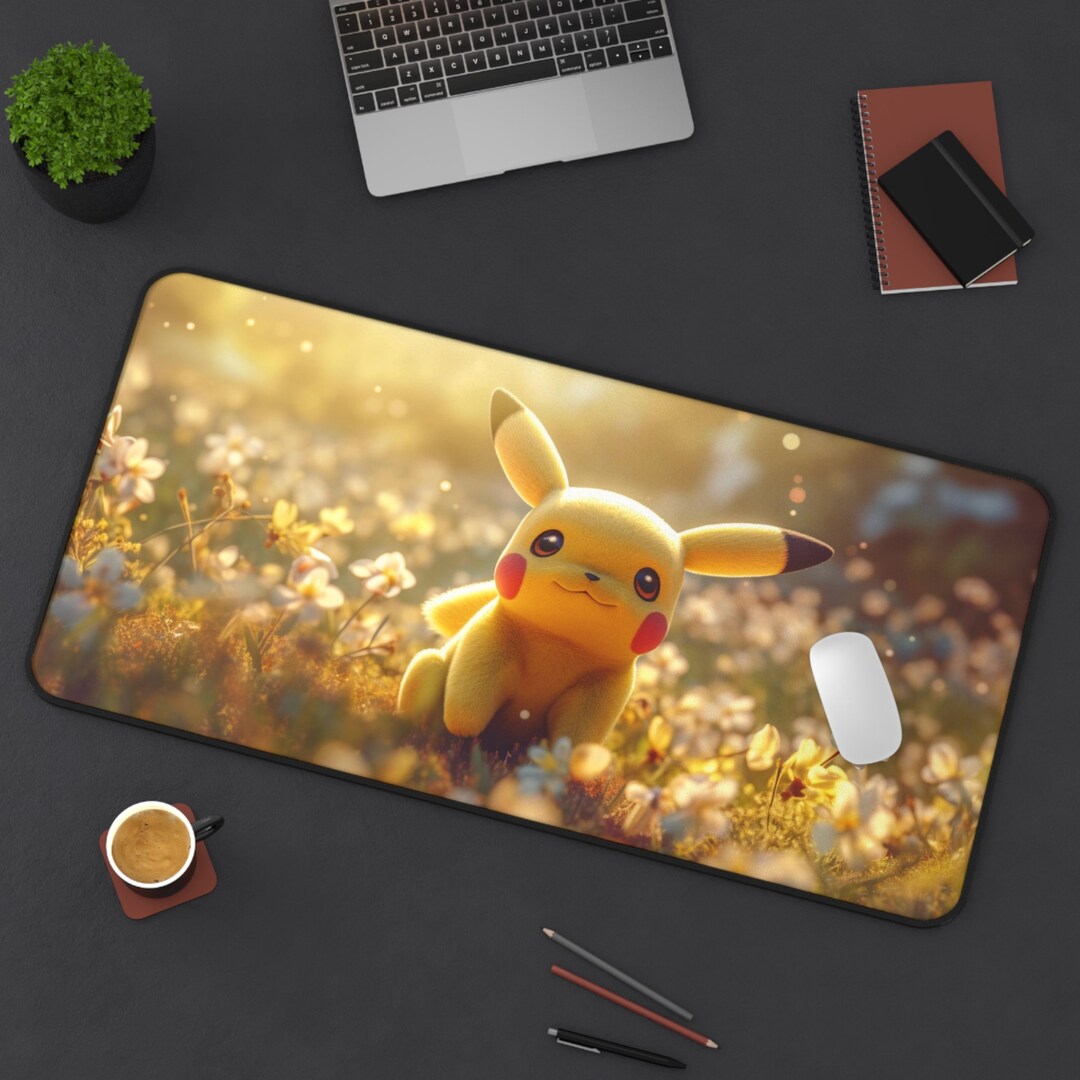 Cute Baby Pikachu Inspired Desk Mat Gaming Mouse Pad Large Mousepad MTG ...