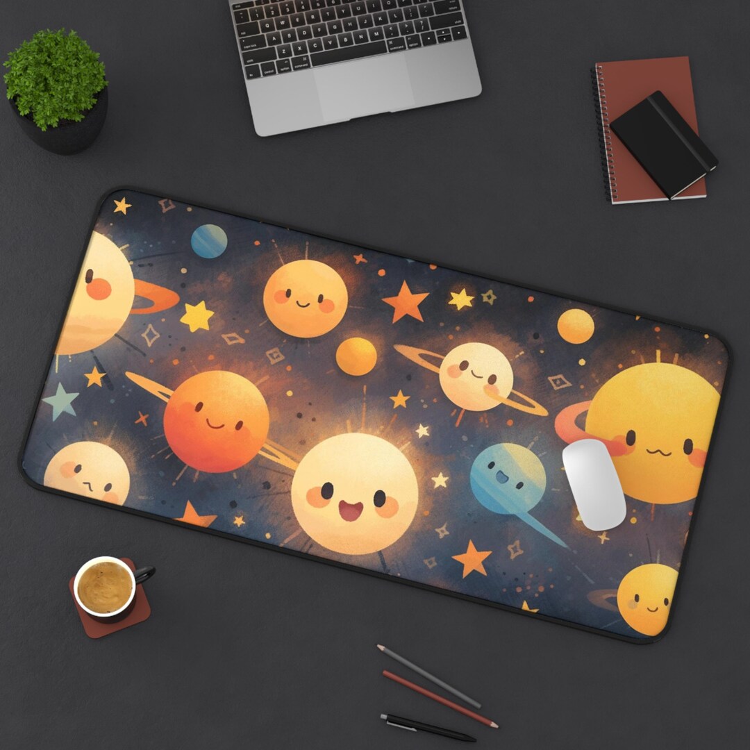 Kids Outer Space Planets Desk Mat Gaming Mouse Pad Large - Etsy